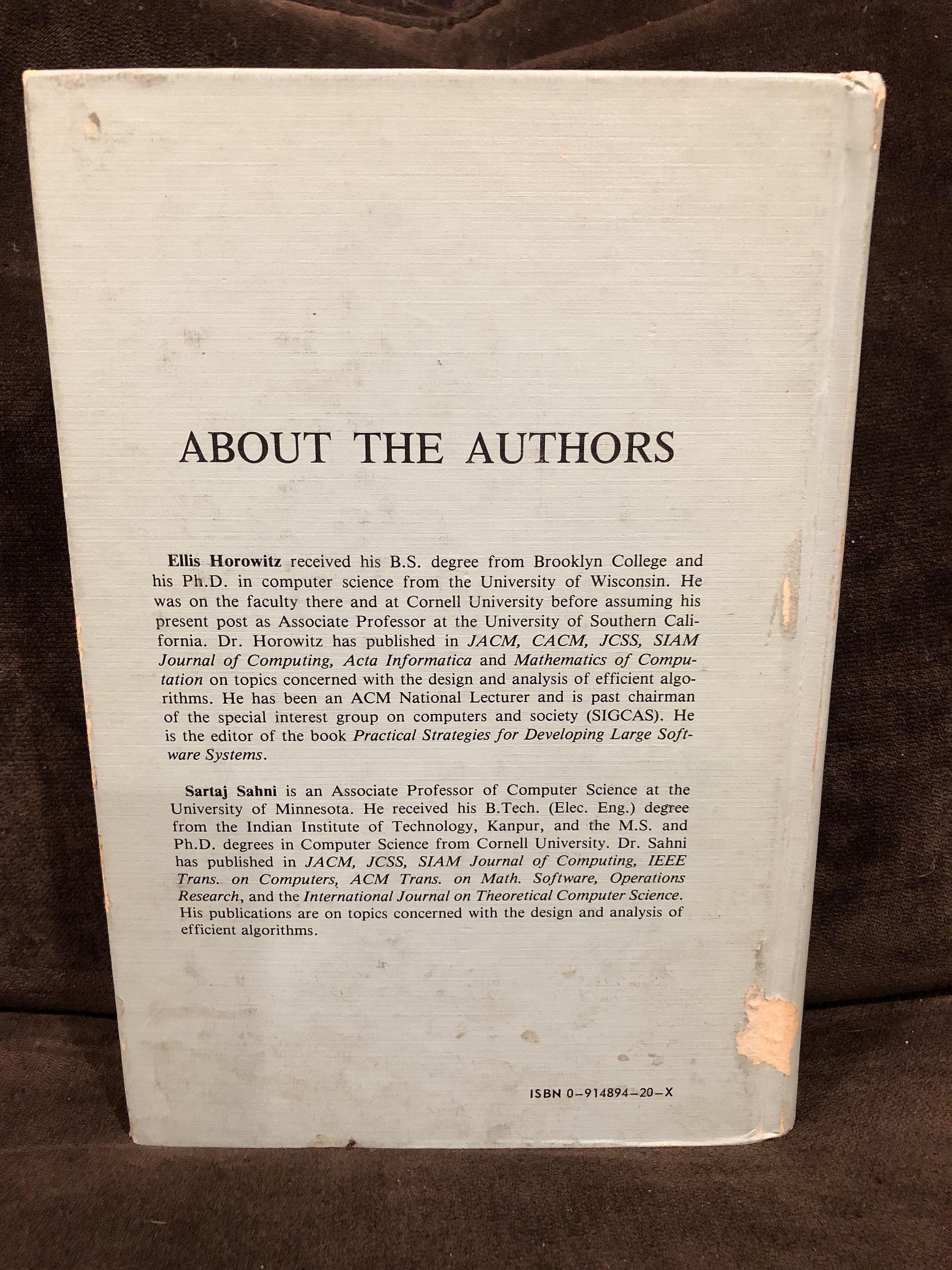 Fundamentals of Data Structures, by Ellis Horowitz - Parry Game Preserve