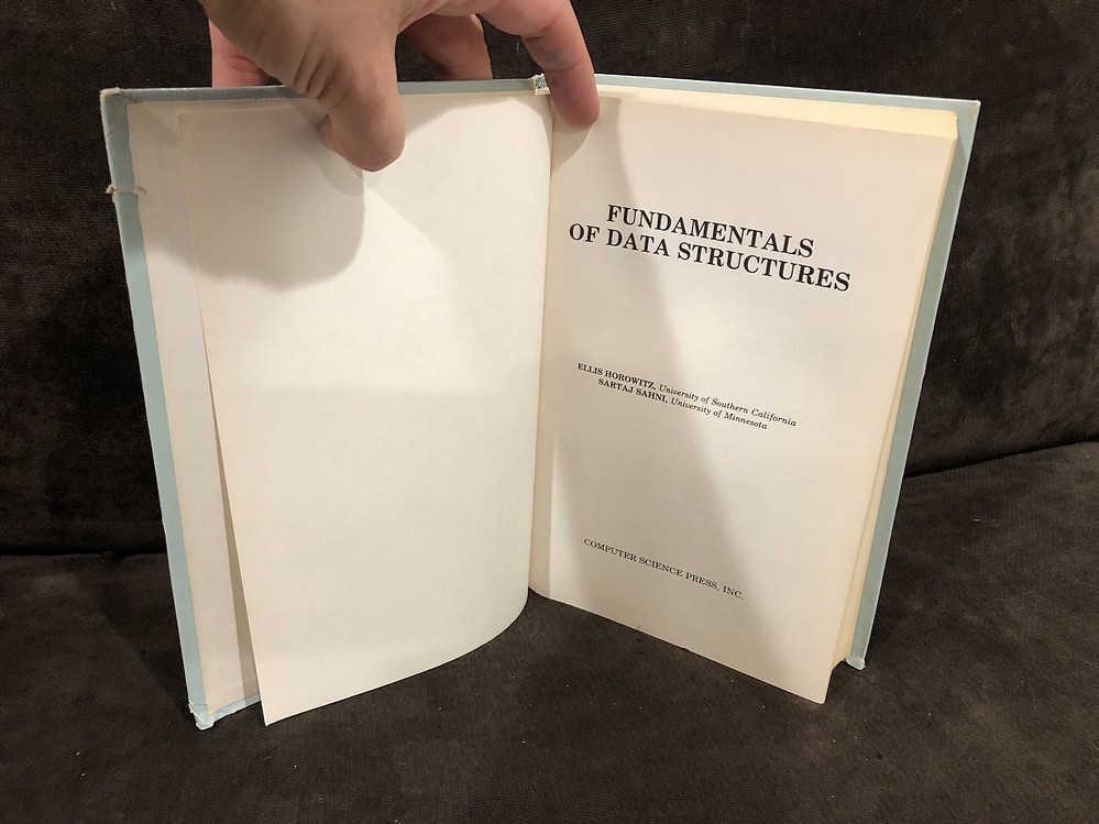 Fundamentals of Data Structures, by Ellis Horowitz - Parry Game Preserve