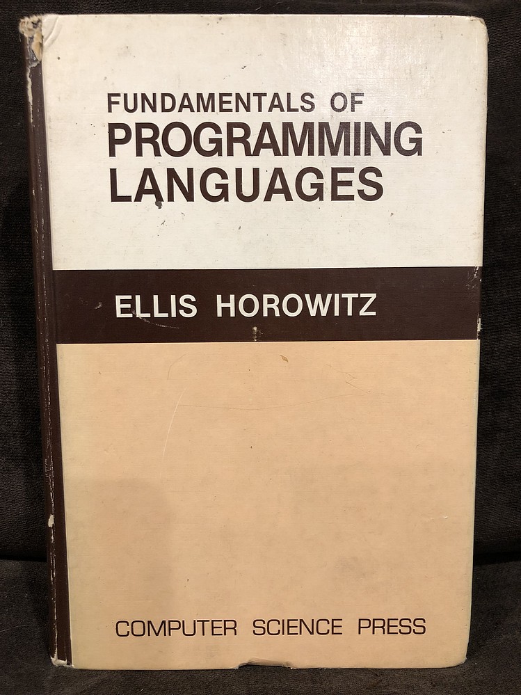 Fundamentals of Programming Languages, by Ellis Horowitz - Parry Game ...