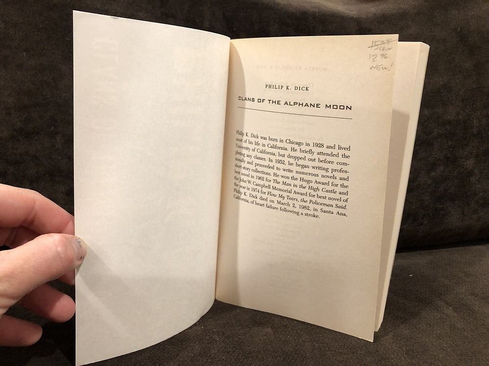 Clans of the Alphane Moon, by Philip K. Dick - Parry Game Preserve