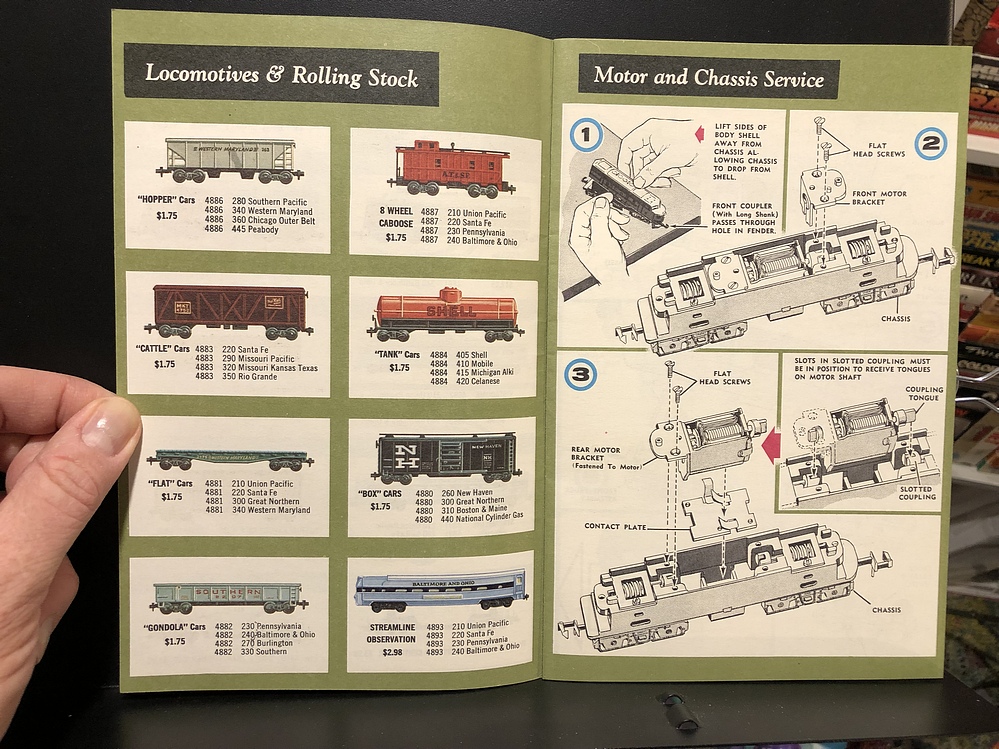 1967 Aurora Plastics Corp., Service Manual for Postage Stamp Trains ...