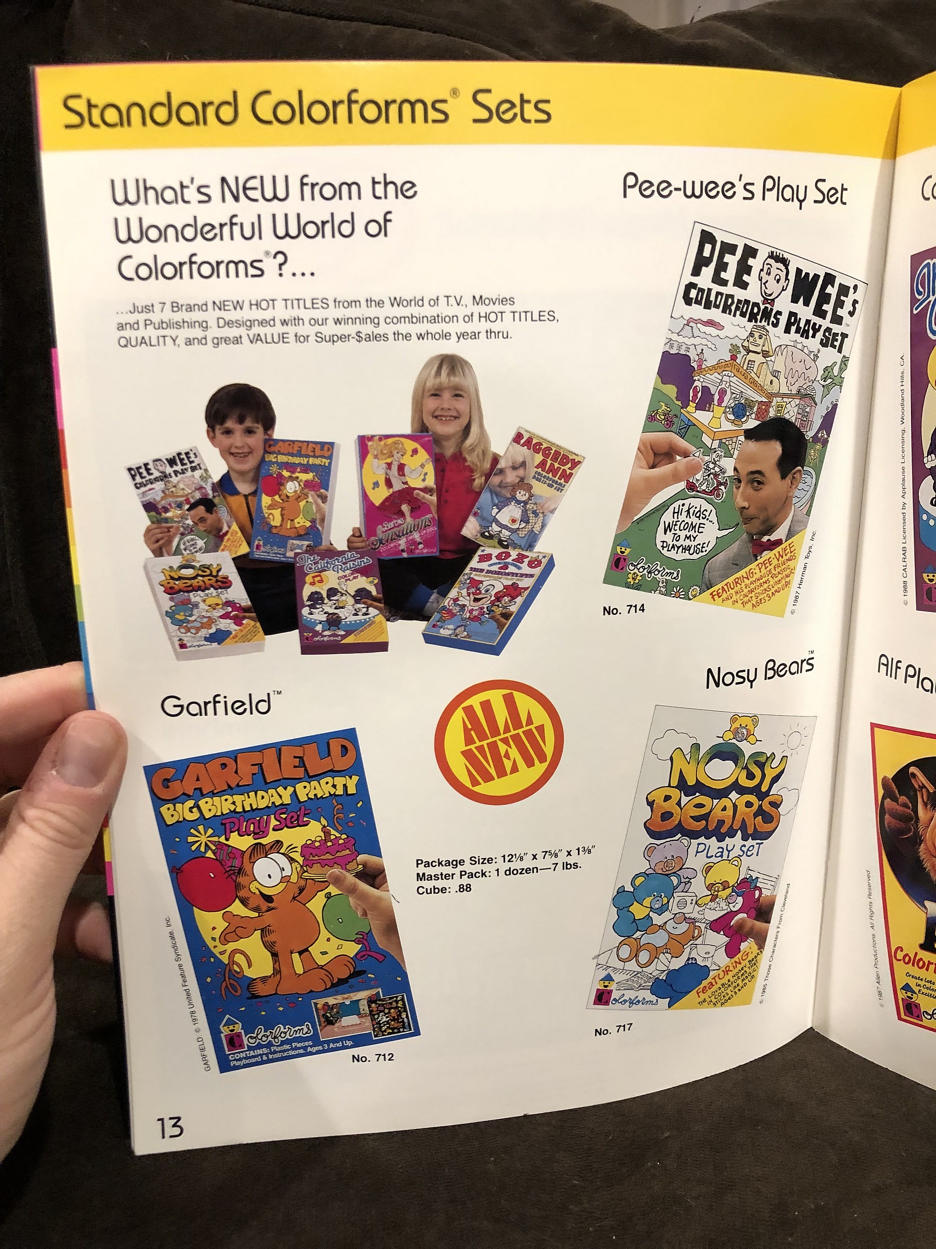 1988 Colorforms, Toy Fair Catalog - Parry Game Preserve