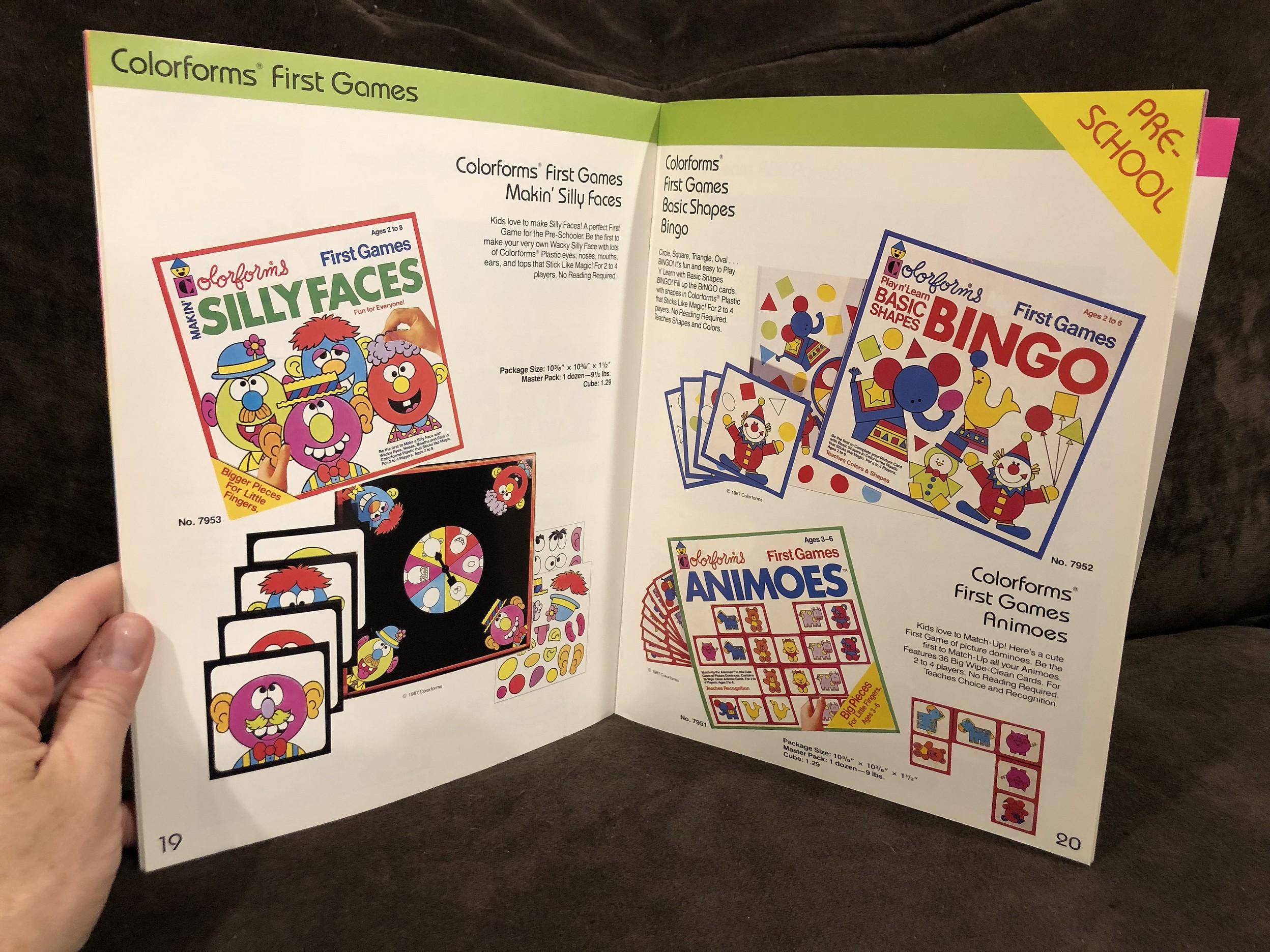 1988 Colorforms, Toy Fair Catalog - Parry Game Preserve
