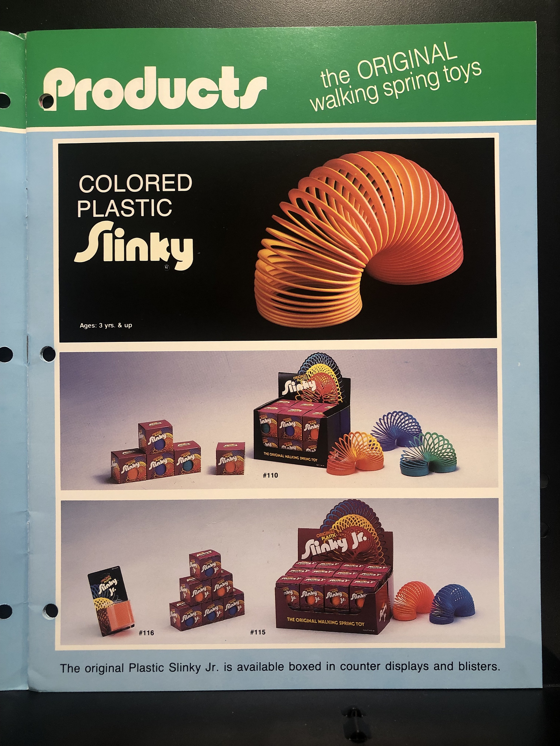 1989 Slinky Toys brand, by James Industries Inc., Toy Fair Catalog - Parry Game Preserve