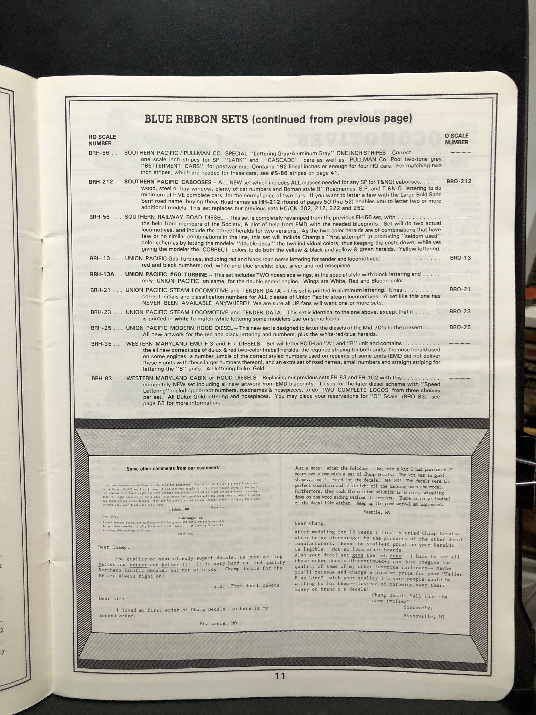 Champ Decals, 1990 Hobby Catalog, 50th Anniversary - Parry Game Preserve