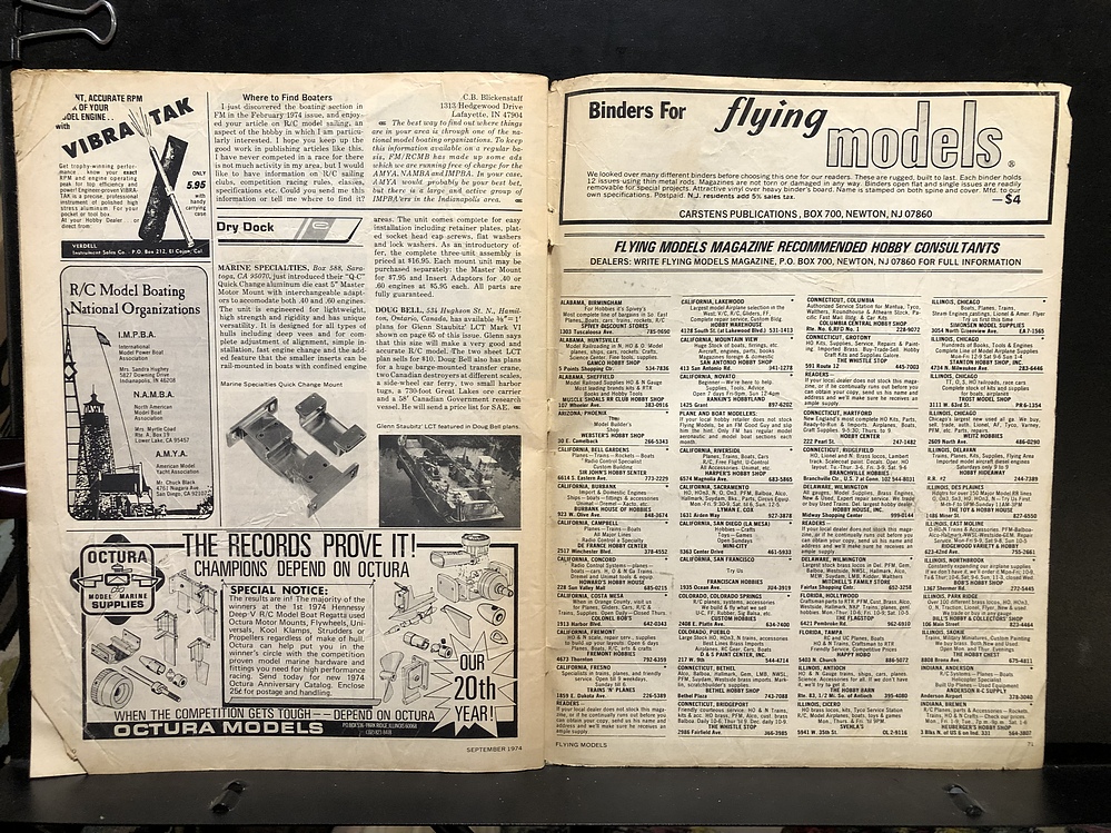 Kavan Model Aircraft, Inc. - September, 1974 - Parry Game Preserve