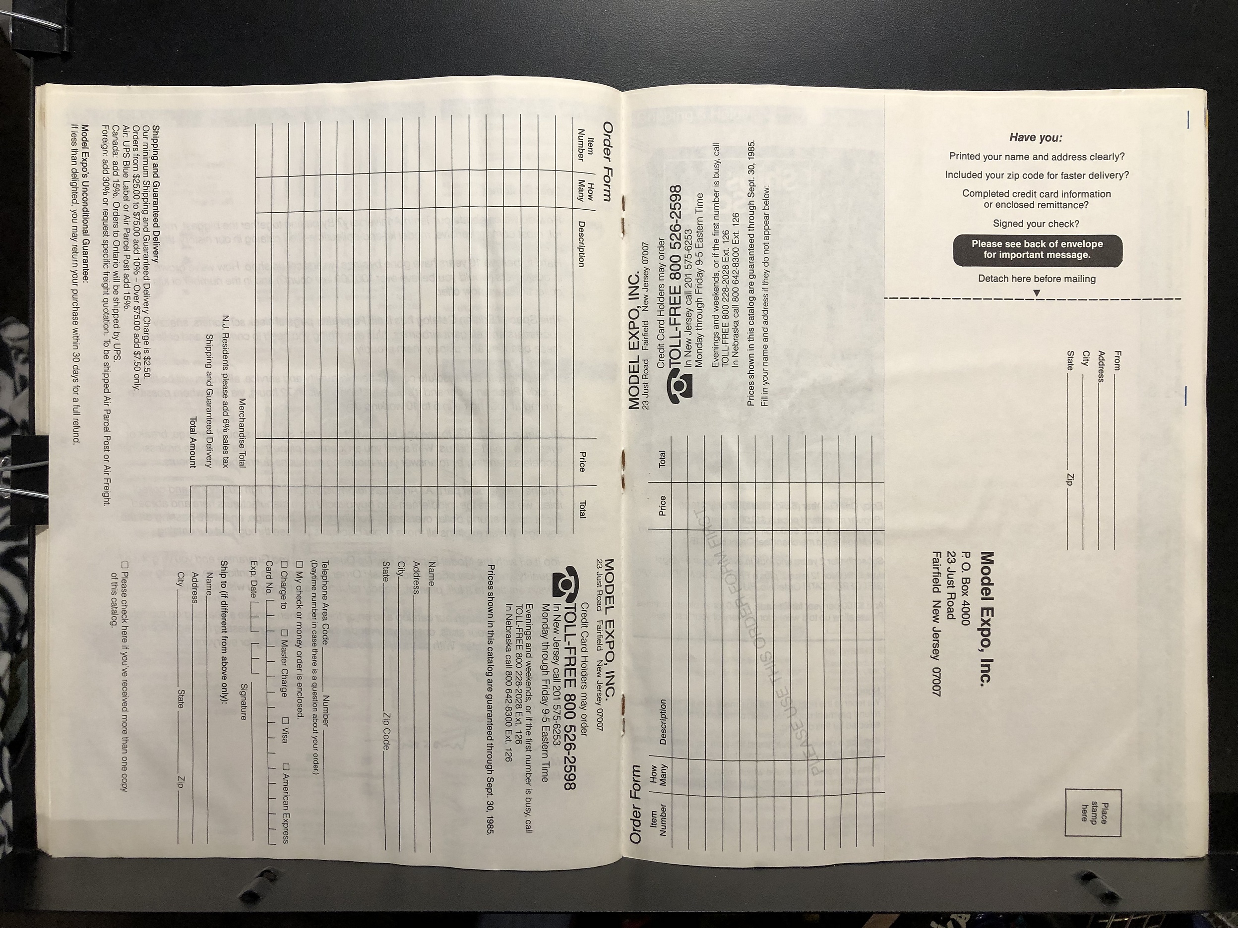 Model Expo, 1985 Hobby Catalog - Parry Game Preserve