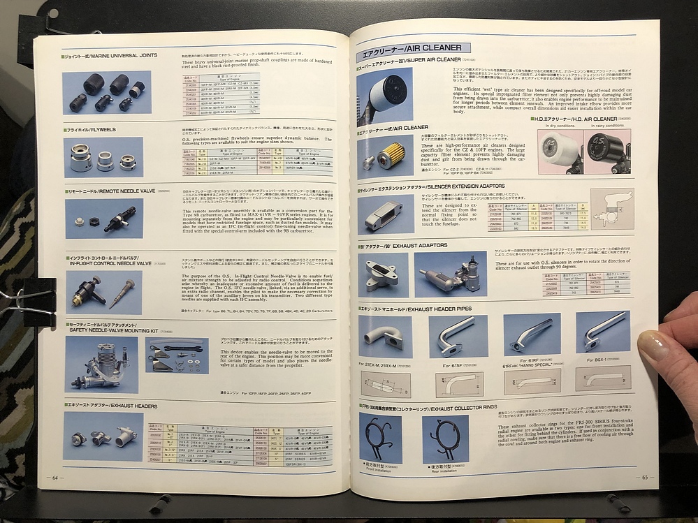 O.S. Engines Mfg.Co., Ltd. (Japan), 1992 Catalog - Parry Game Preserve