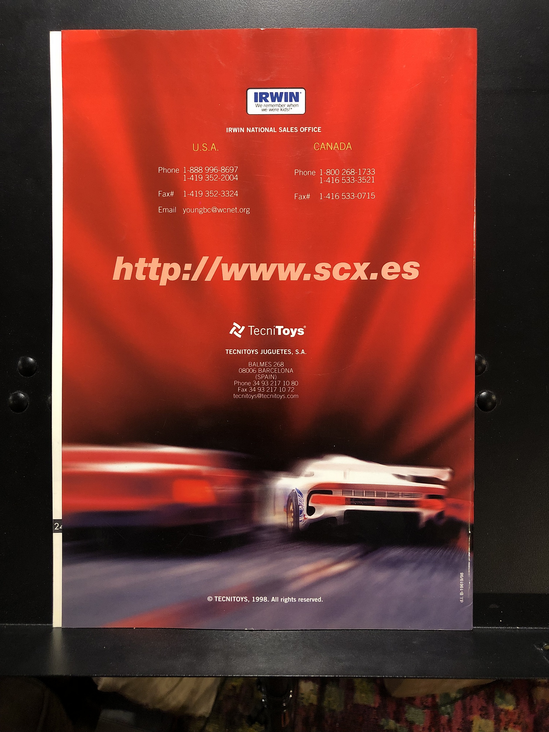 TecniToys, 1998 SCX Hobby Catalog - Parry Game Preserve