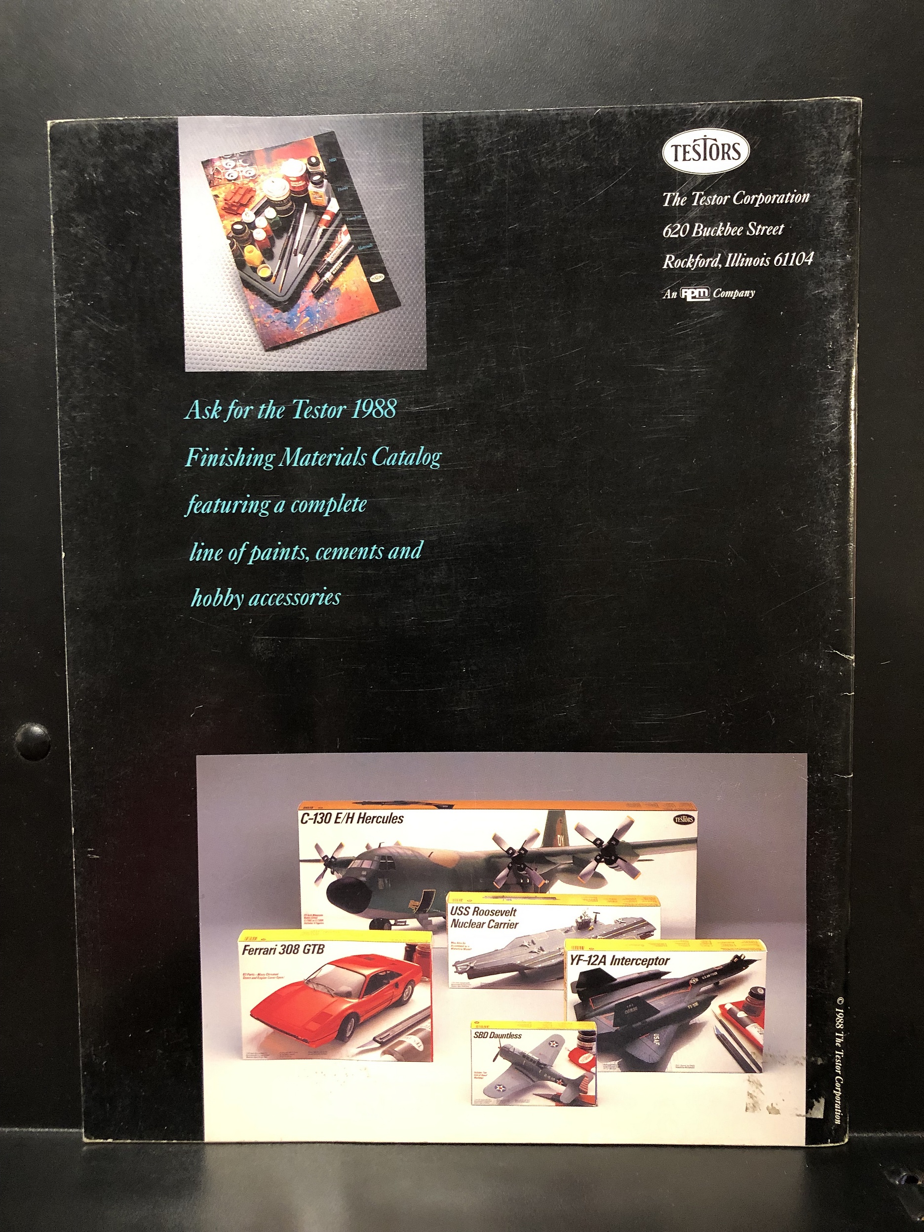 Testors, 1988 Plastic Model Kits Hobby Catalog - Parry Game Preserve