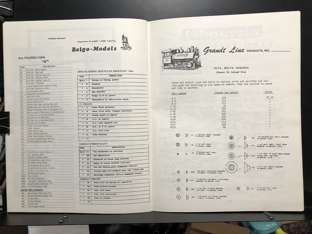 VLS Warwinds, 1986 Hobby Catalog - Parry Game Preserve