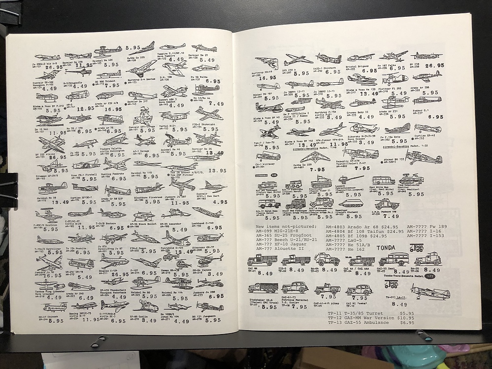 VLS Warwinds, 1986 Hobby Catalog - Parry Game Preserve