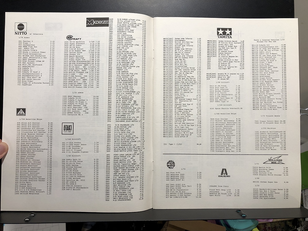VLS Warwinds, 1986 Hobby Catalog - Parry Game Preserve