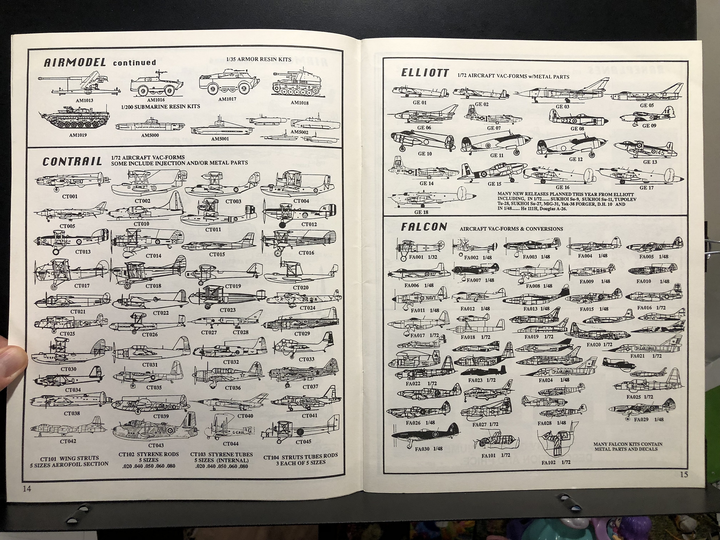 VLS Warwinds / VLS Stingray, 1988 Hobby Catalog - Parry Game Preserve