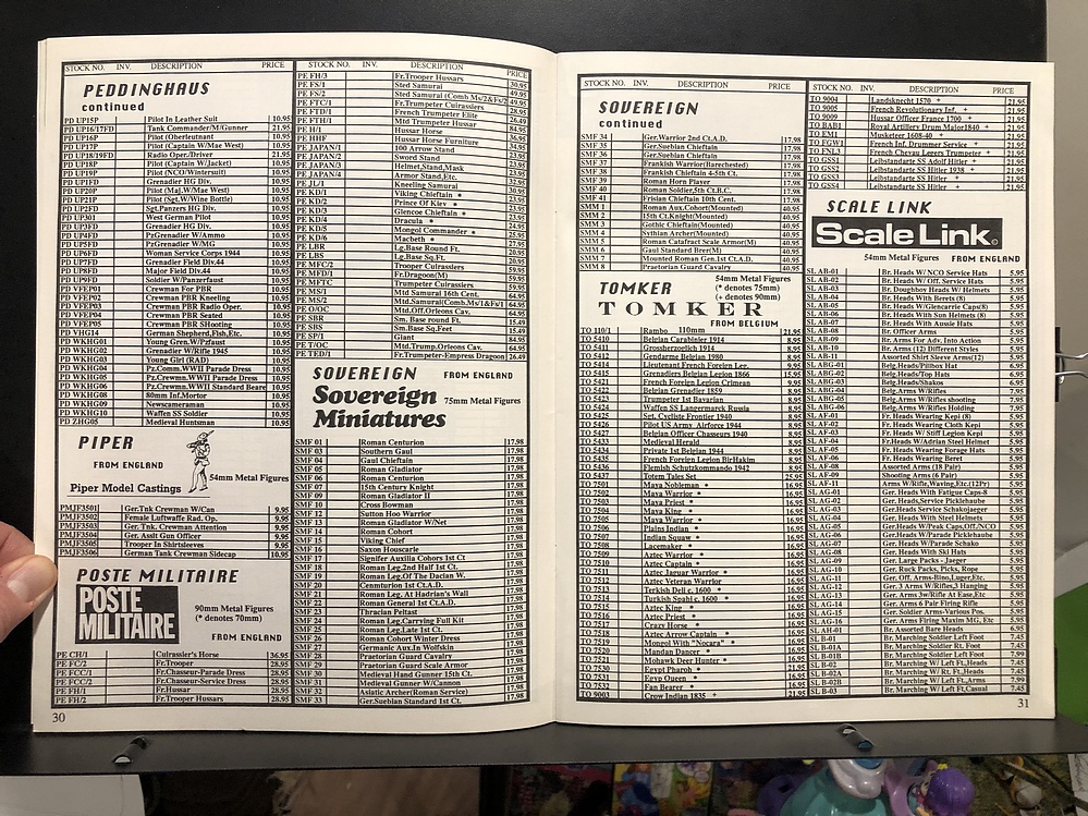 VLS Warwinds / VLS Stingray, 1988 Hobby Catalog - Parry Game Preserve