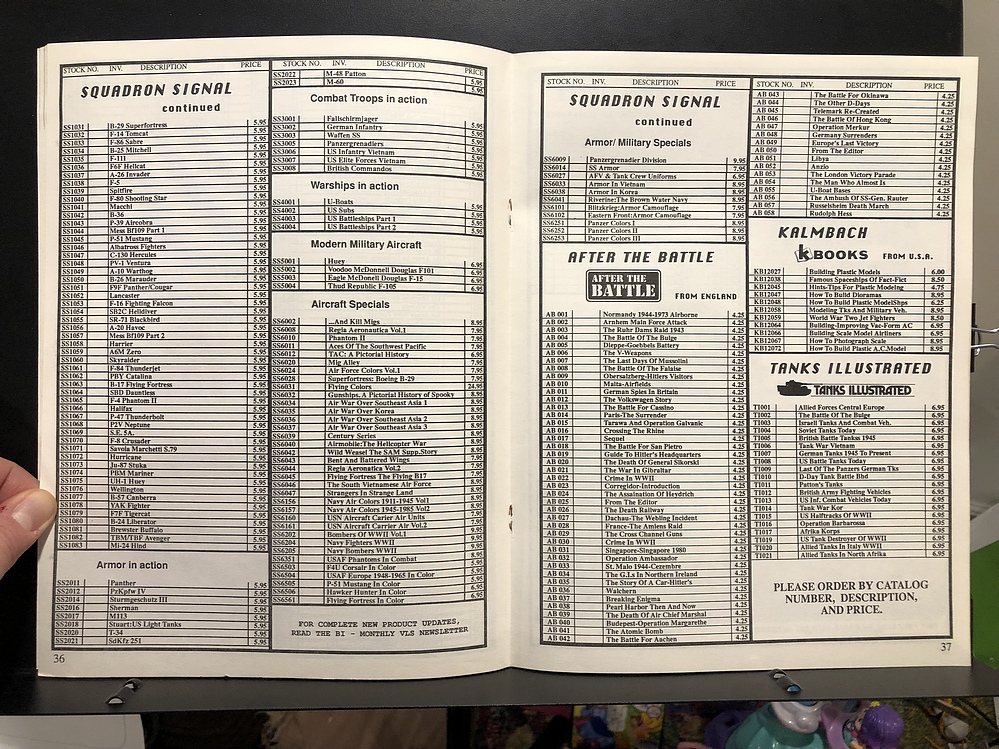 VLS Warwinds / VLS Stingray, 1988 Hobby Catalog - Parry Game Preserve