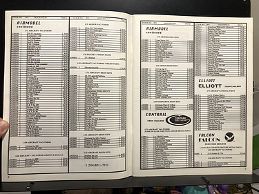 VLS Warwinds / VLS Stingray, 1988 Hobby Catalog - Parry Game Preserve