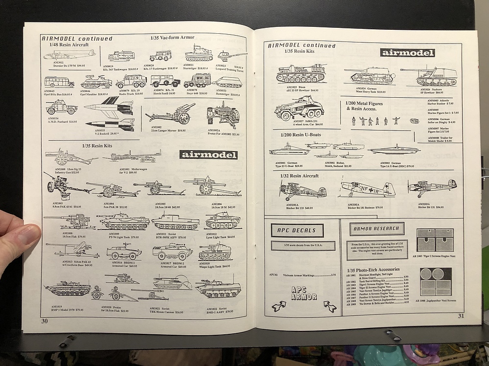 VLS Warwinds / VLS Stingray, 1989 Hobby Catalog - Parry Game Preserve