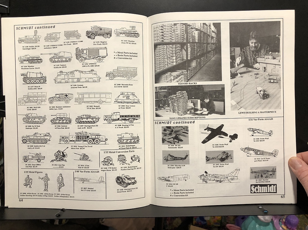 VLS Warwinds / VLS Stingray, 1989 Hobby Catalog - Parry Game Preserve