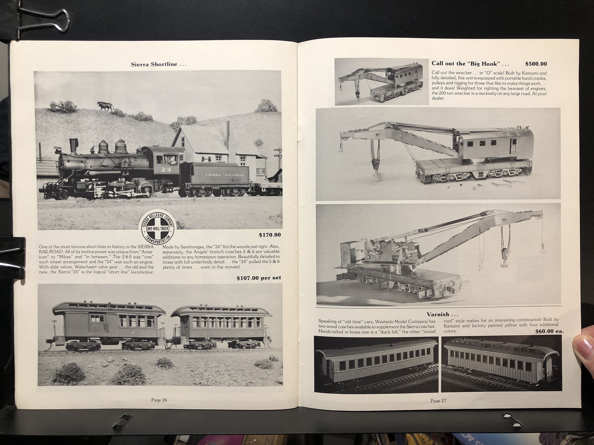 Westside Model Company, 1980 Hobby Catalog - Parry Game Preserve