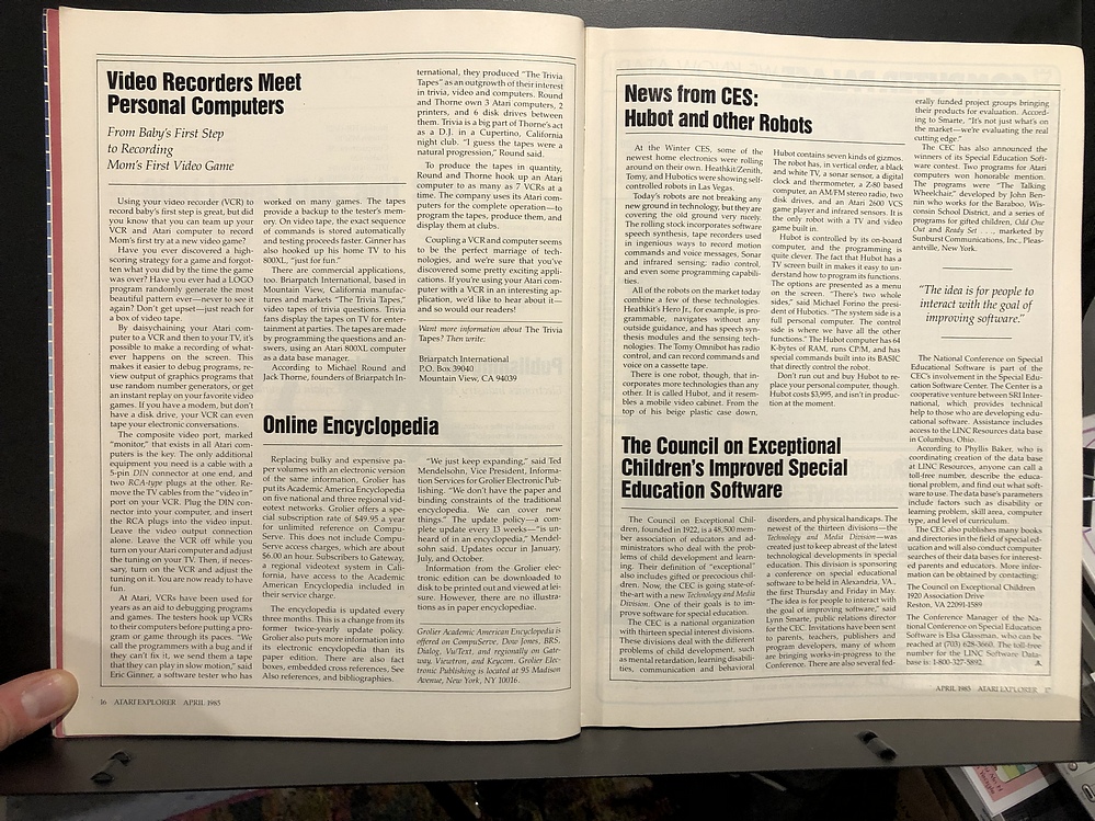 Atari - Explorer - April/May, 1985 - Parry Game Preserve