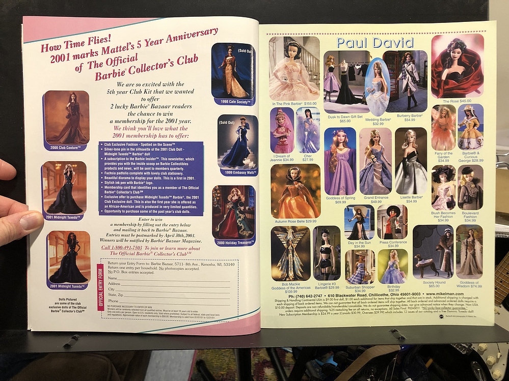 Barbie Bazaar Magazine - March/April, 2001 - Parry Game Preserve