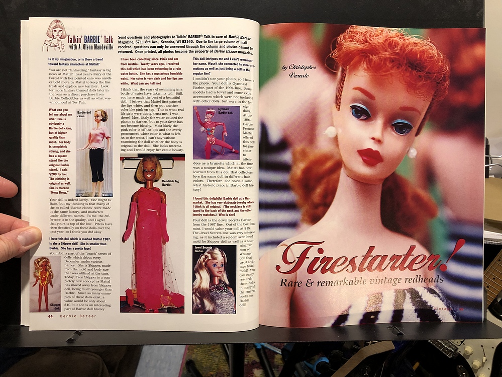 Barbie Bazaar Magazine - March/April, 2001 - Parry Game Preserve