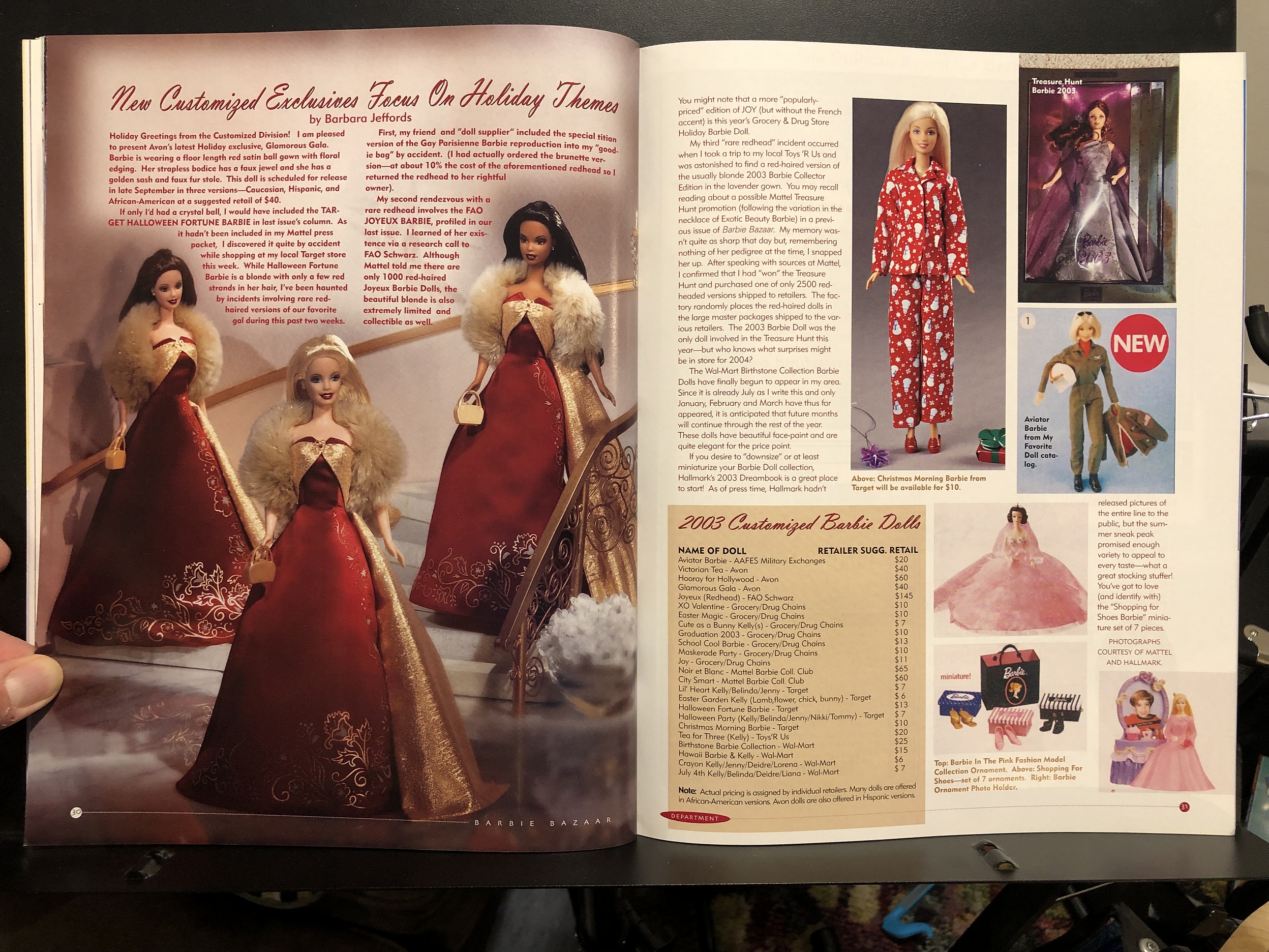 Barbie Bazaar Magazine - December/Jan, 2004 - Parry Game Preserve