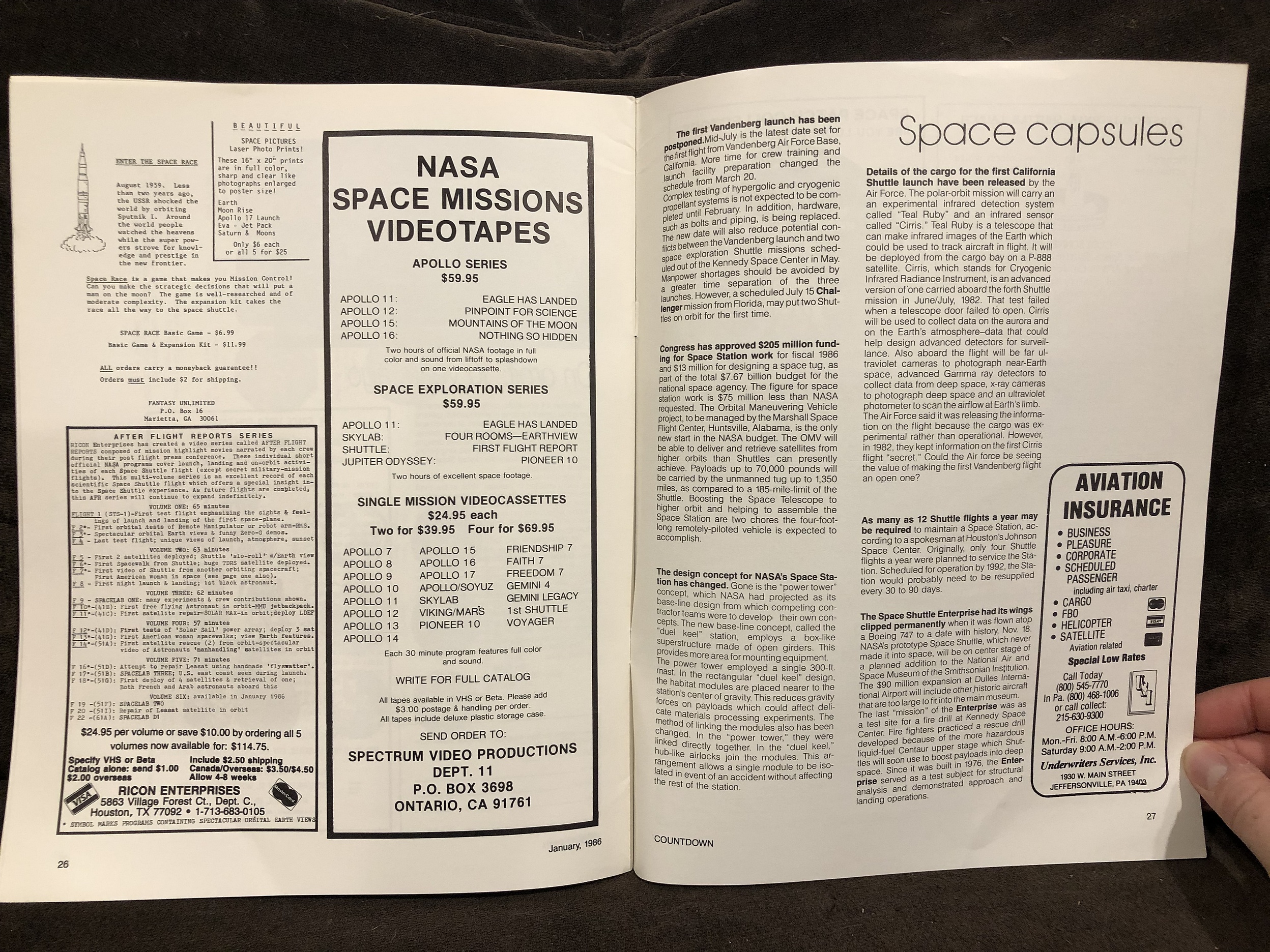 Countdown Magazine - January, 1986 - Parry Game Preserve