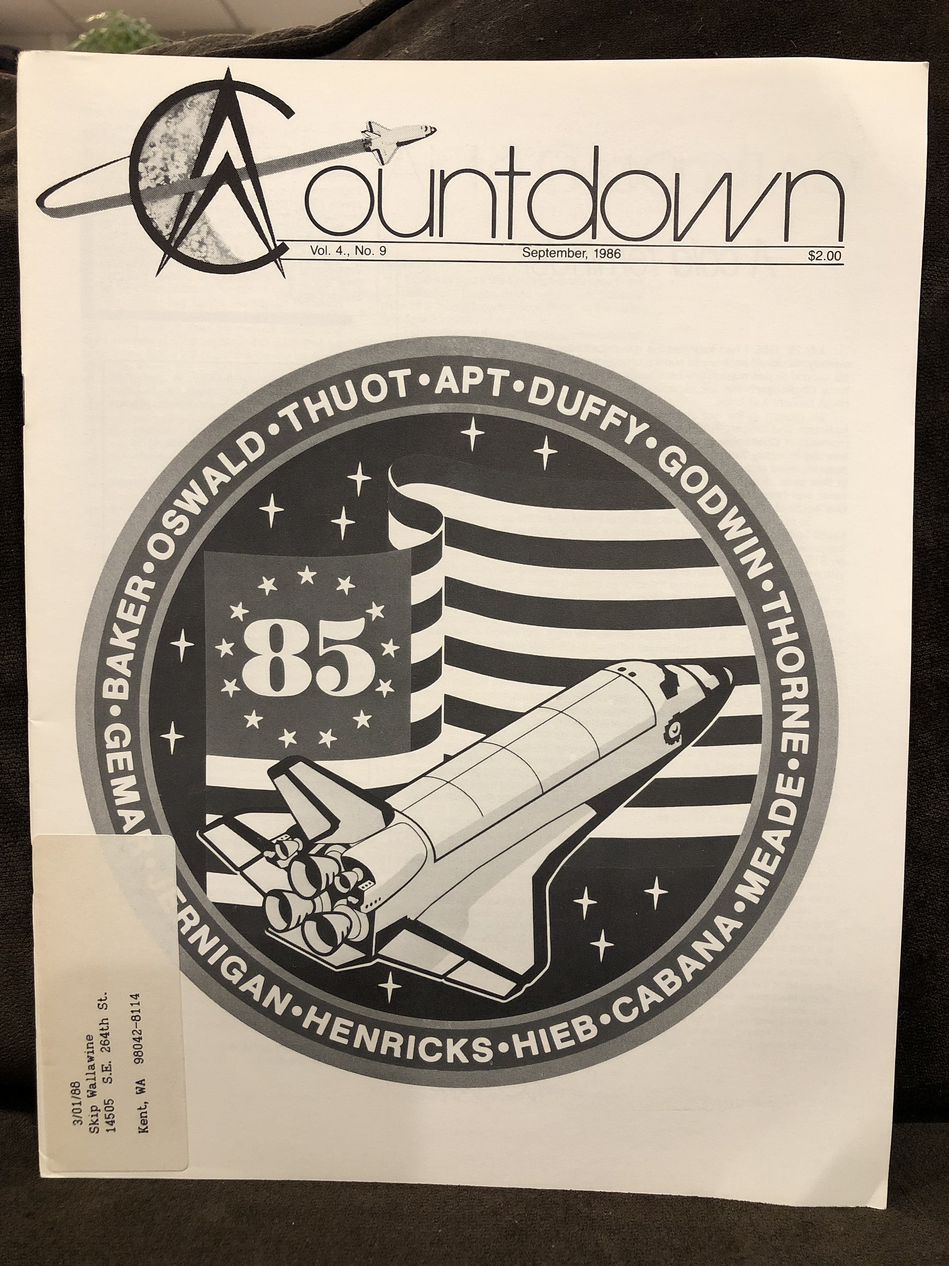 Countdown Magazine - September, 1986 - Parry Game Preserve