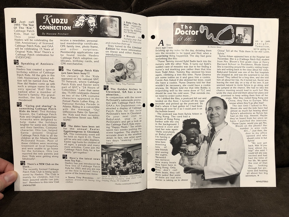 Cabbage Patch Kids - Limited Edition Newsletter - February, 1993 ...