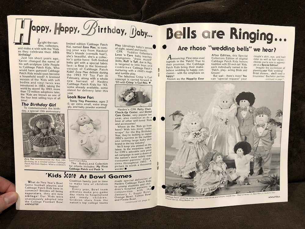 Cabbage Patch Kids - Limited Edition Newsletter - February, 1993 ...