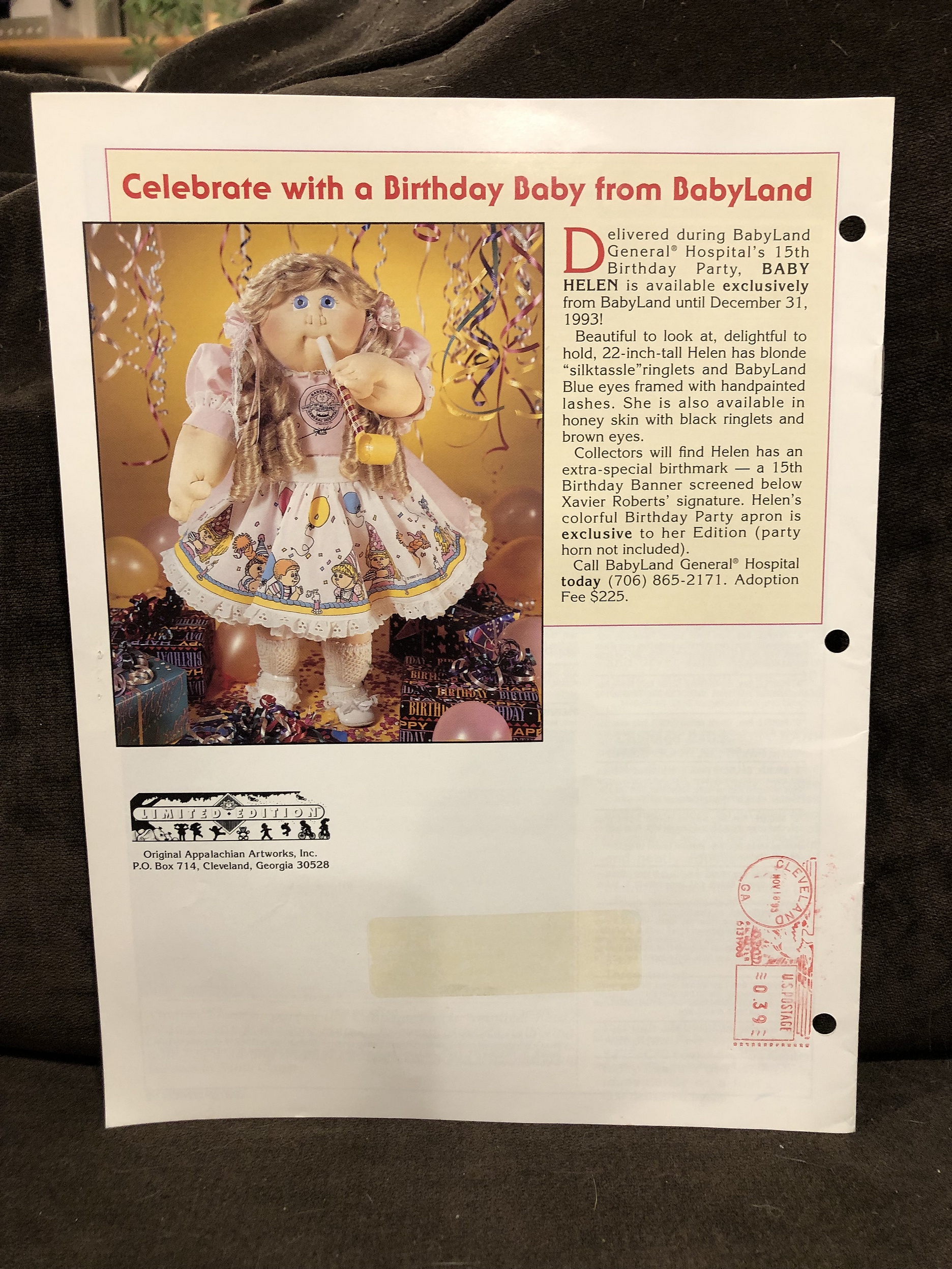 Cabbage Patch Kids - Limited Edition Newsletter - October / November ...