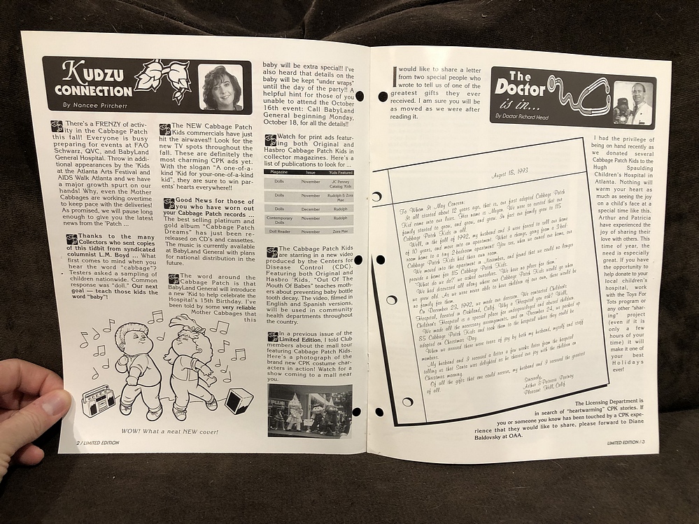 Cabbage Patch Kids - Limited Edition Newsletter - October / November ...