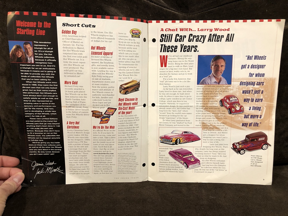 Hot Wheels: The Inside Track Newsletter - Issue 01, 1997 - Parry Game ...