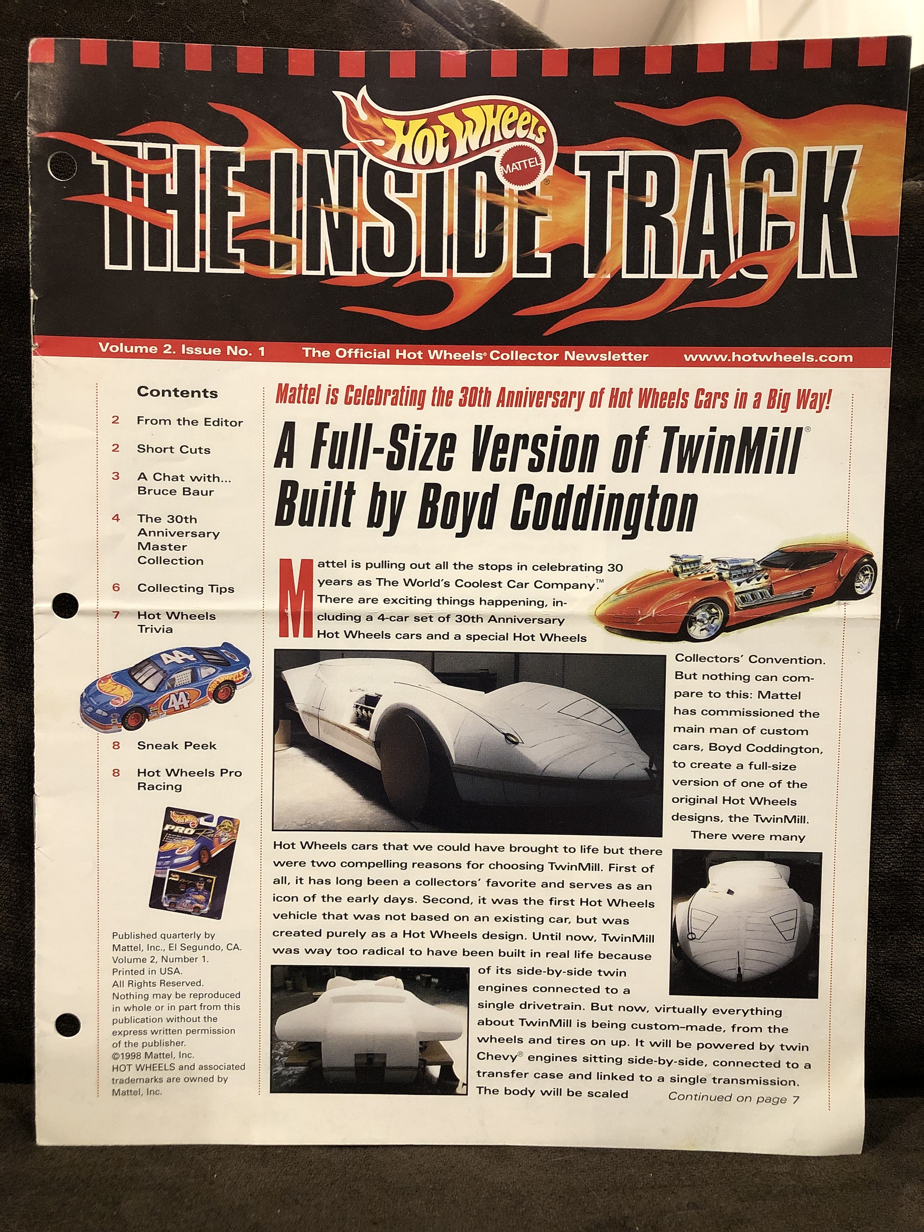 Hot Wheels: The Inside Track Newsletter - Issue 01, 1998 - Parry Game ...