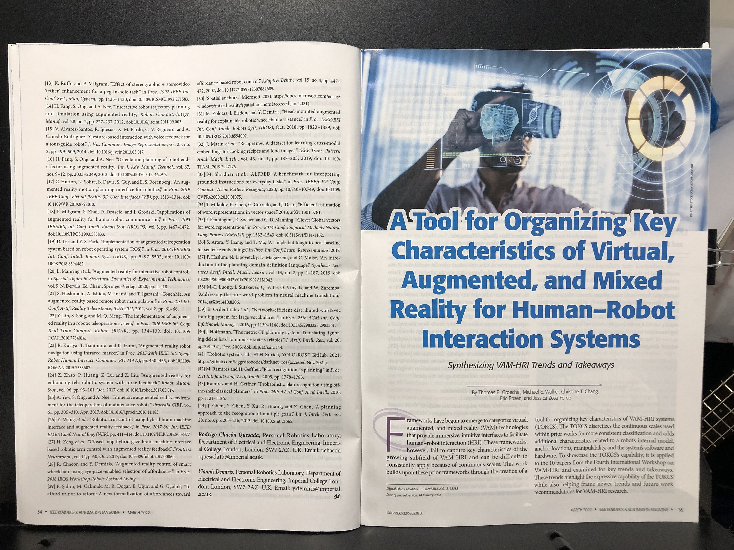 IEEE Robotics & Automation - March, 2022 - Parry Game Preserve