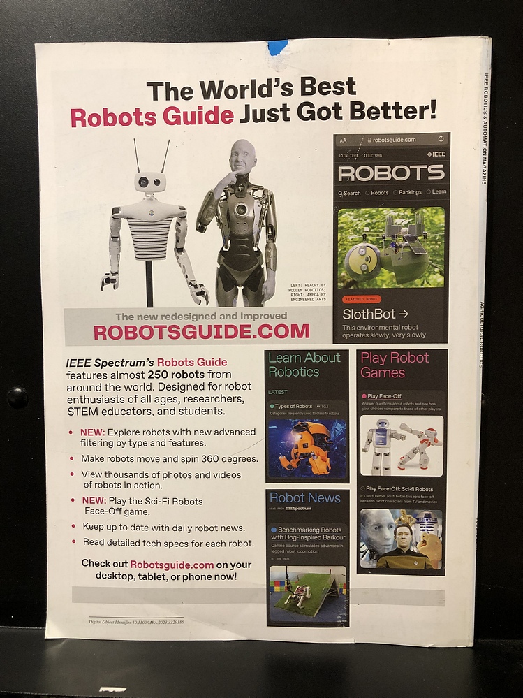 IEEE Robotics & Automation - December, 2023 - Parry Game Preserve