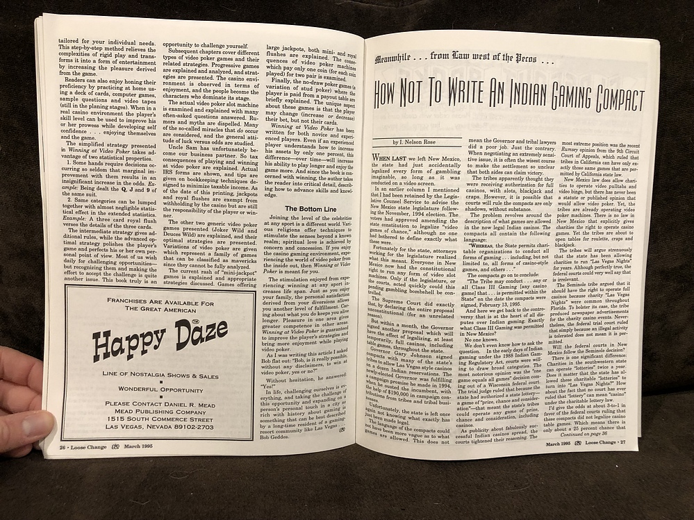 Loose Change - March, 1995 - Parry Game Preserve