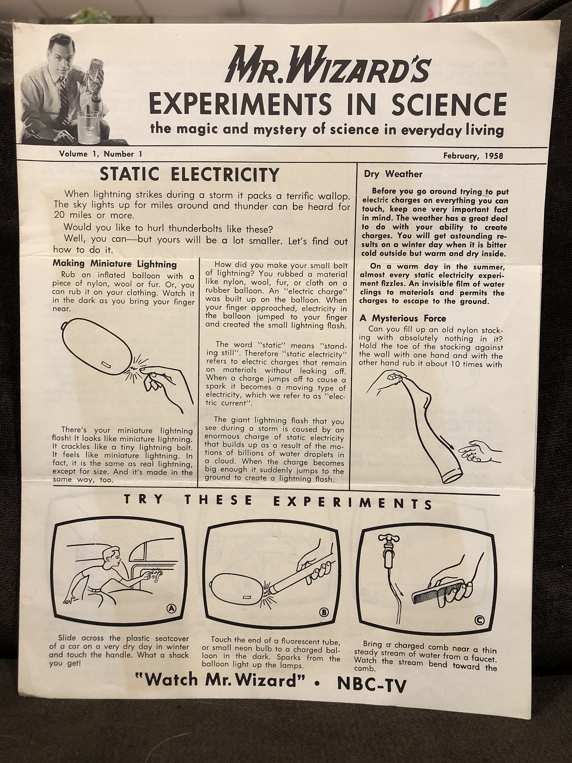 Mr. Wizard's Experiments in Science - February, 1958 - Parry Game Preserve