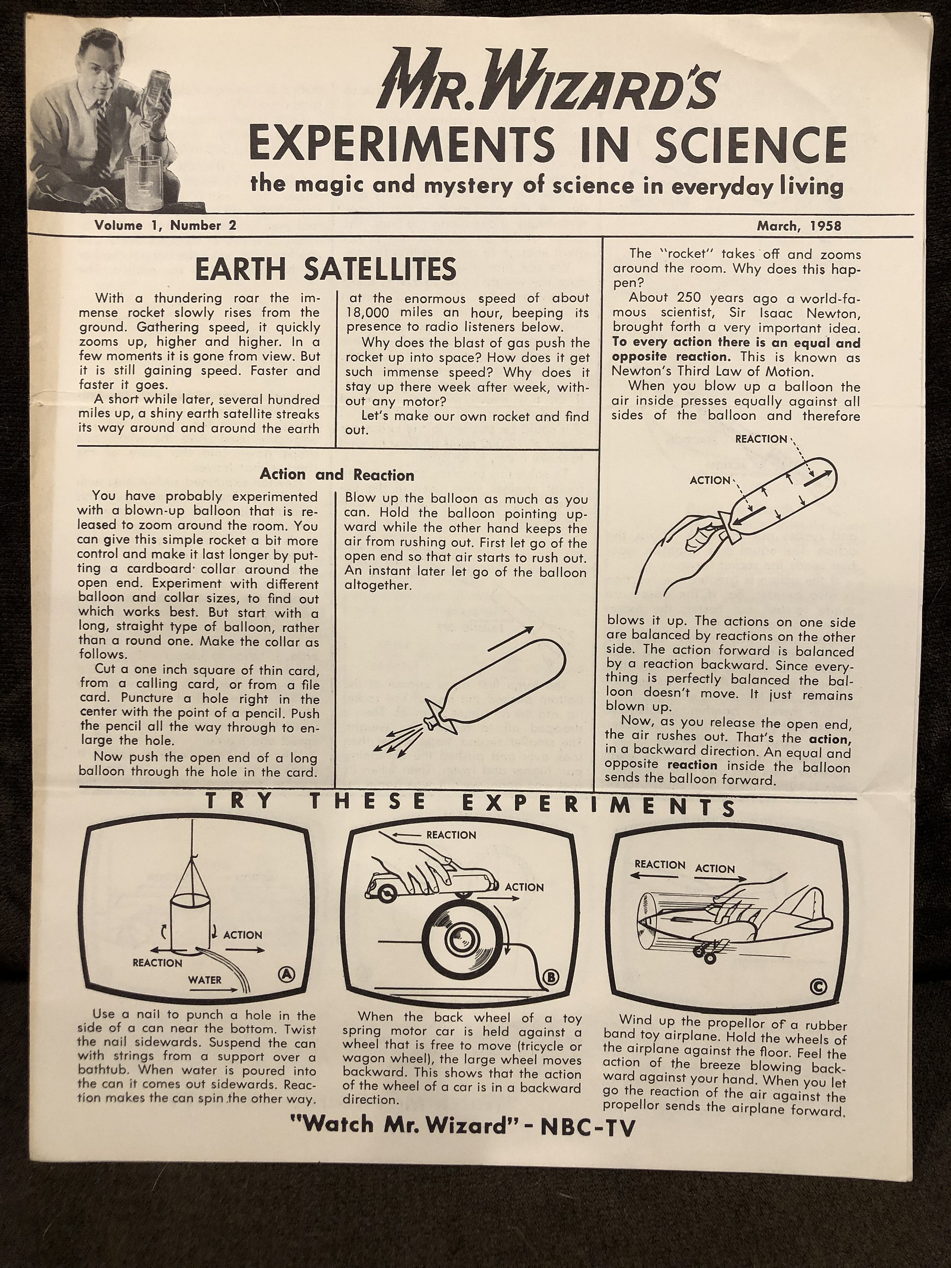 Mr. Wizard's Experiments in Science - March, 1958 - Parry Game Preserve