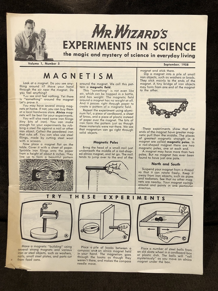 Mr. Wizard's Experiments in Science - September, 1958 - Parry Game Preserve