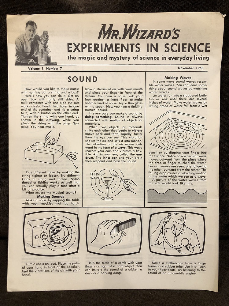 Mr. Wizard's Experiments in Science - November, 1958 - Parry Game Preserve