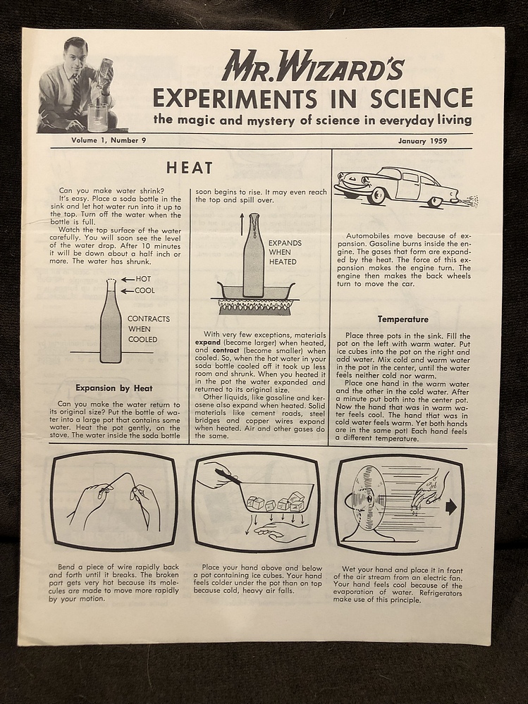 Mr. Wizard's Experiments in Science - January, 1959 - Parry Game Preserve