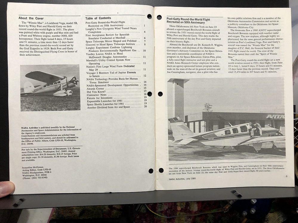 NASA Activities - July, 1981 - Parry Game Preserve