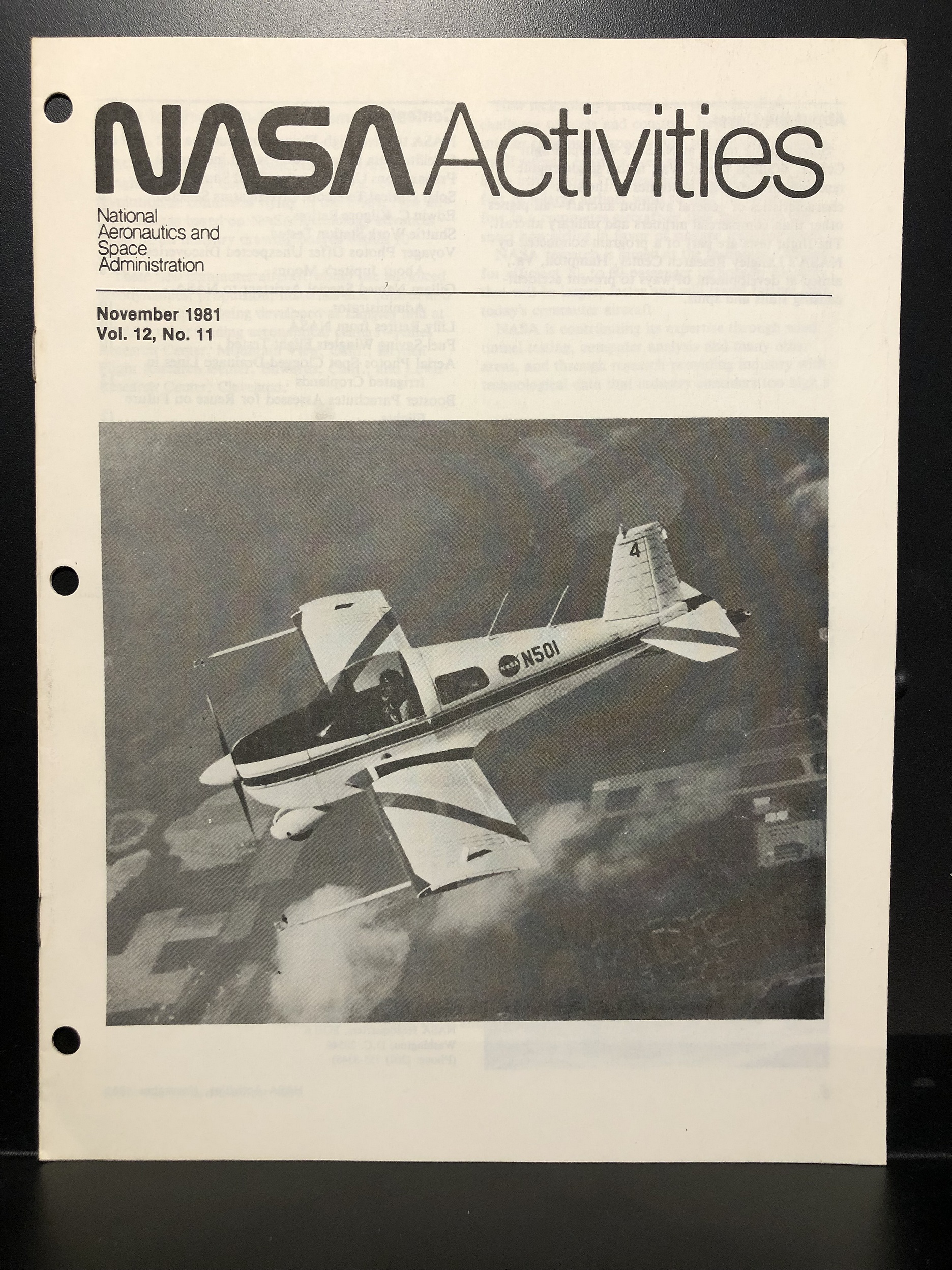 NASA Activities - November, 1981 - Parry Game Preserve