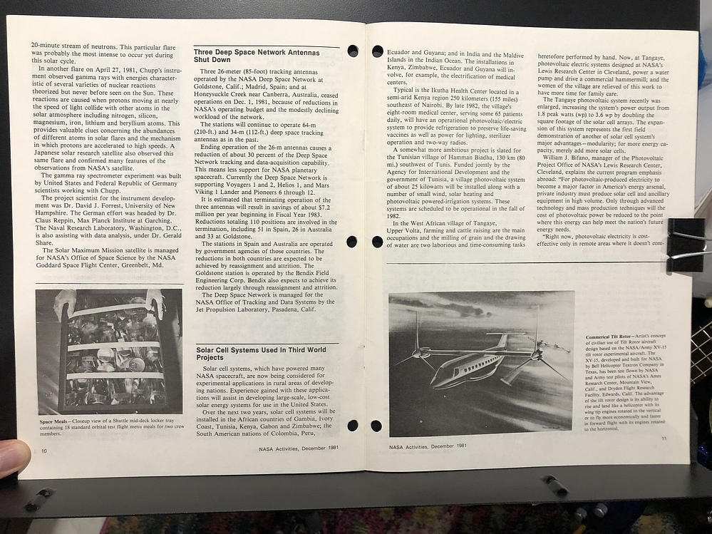 NASA Activities - December, 1981 - Parry Game Preserve