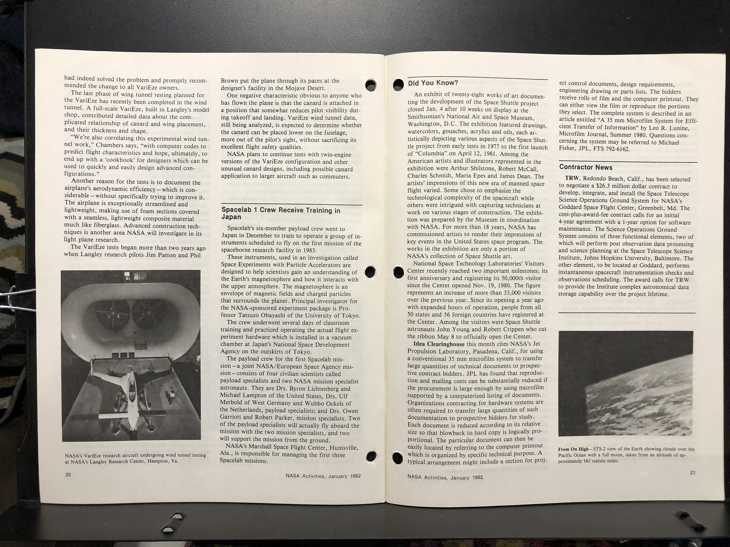 NASA Activities - January, 1982 - Parry Game Preserve