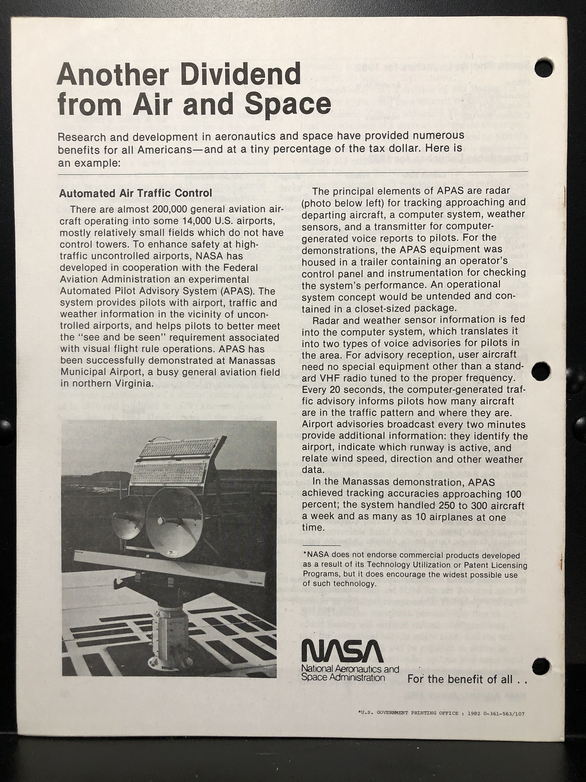 NASA Activities - January, 1982 - Parry Game Preserve