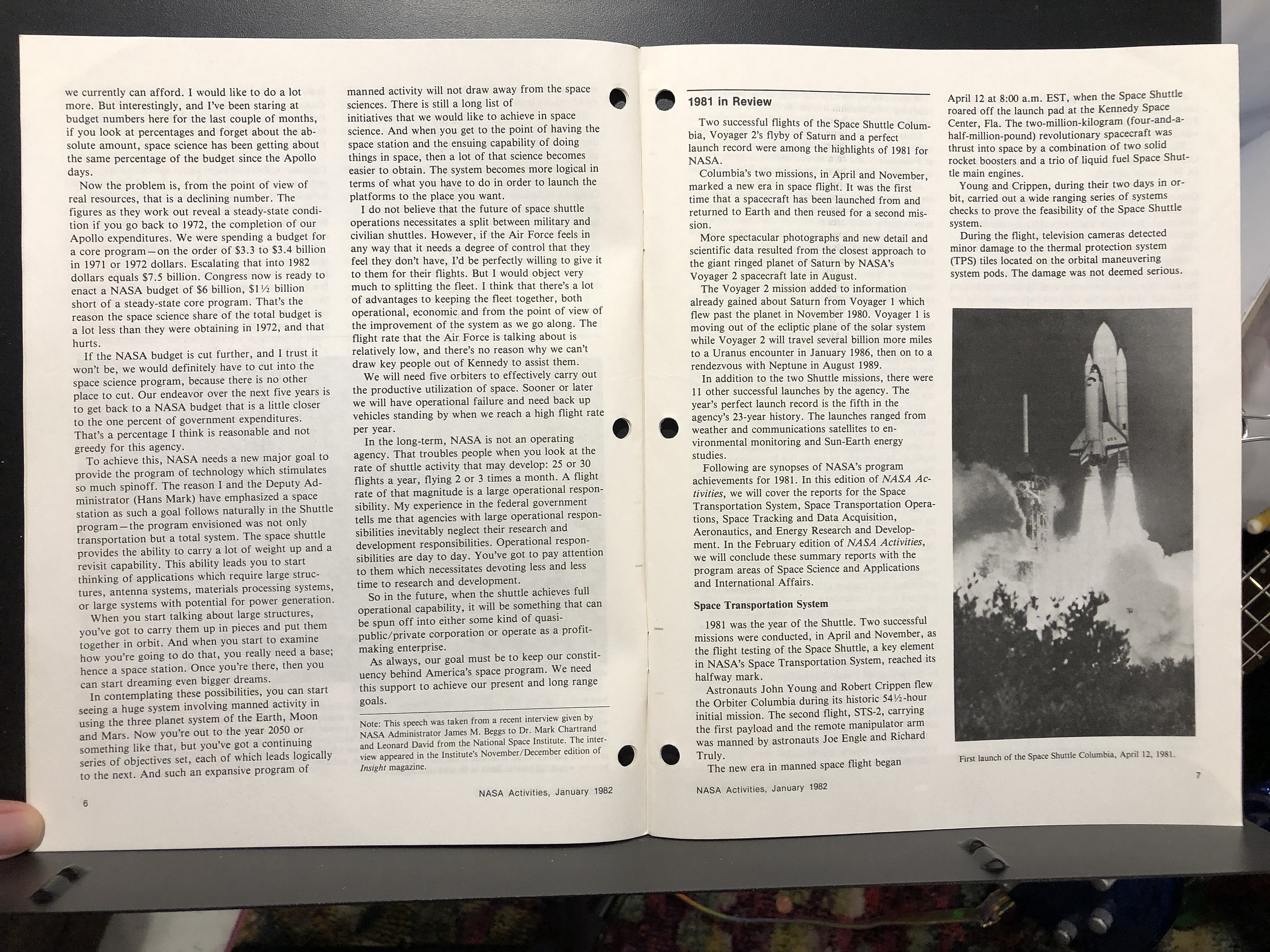 NASA Activities - January, 1982 - Parry Game Preserve